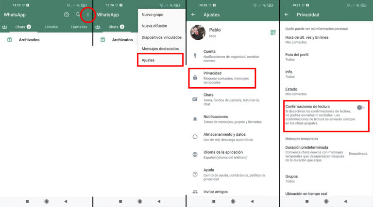 Cómo hacer en WhatsApp para que no vean que leí el mensaje