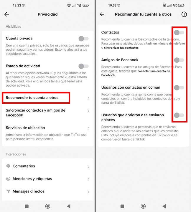 Qué significa "estás entre sus contactos" en TikTok