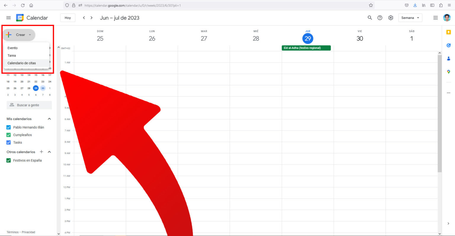 Cómo crear un calendario de citas en el calendario de Google