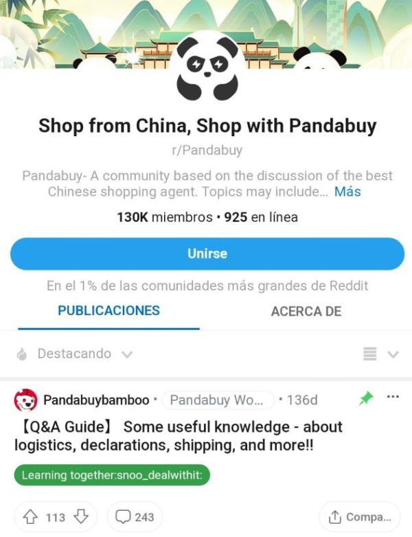 Los mejores links para comprar en Pandabuy
