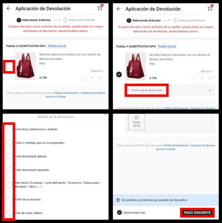 Cómo hacer una devolución en Shein por Correos