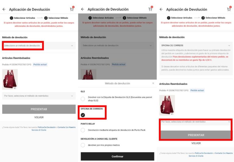 Cómo hacer una devolución en Shein por Correos