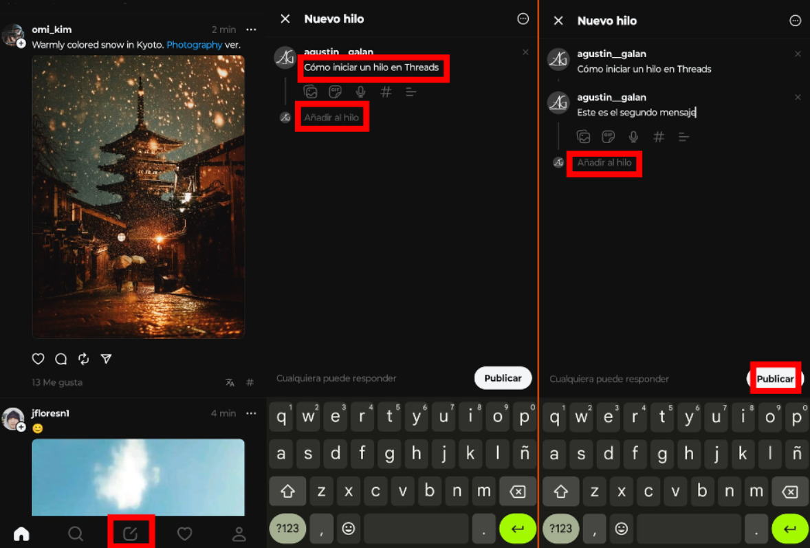 Guía paso a paso para crear un hilo en Threads