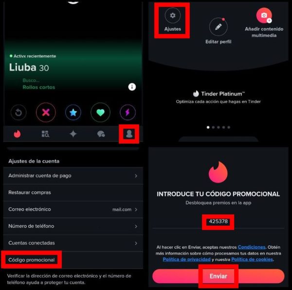Cómo y dónde conseguir códigos promocionales de Tinder Gold gratis