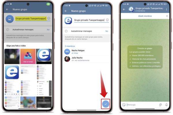 Cómo hacer un grupo privado en Telegram