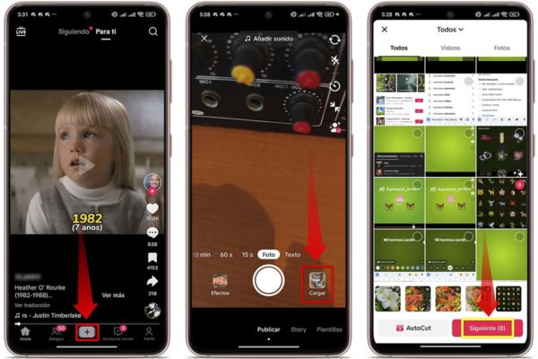 Cómo hacer un vídeo de TikTok con fotos de la galería y música