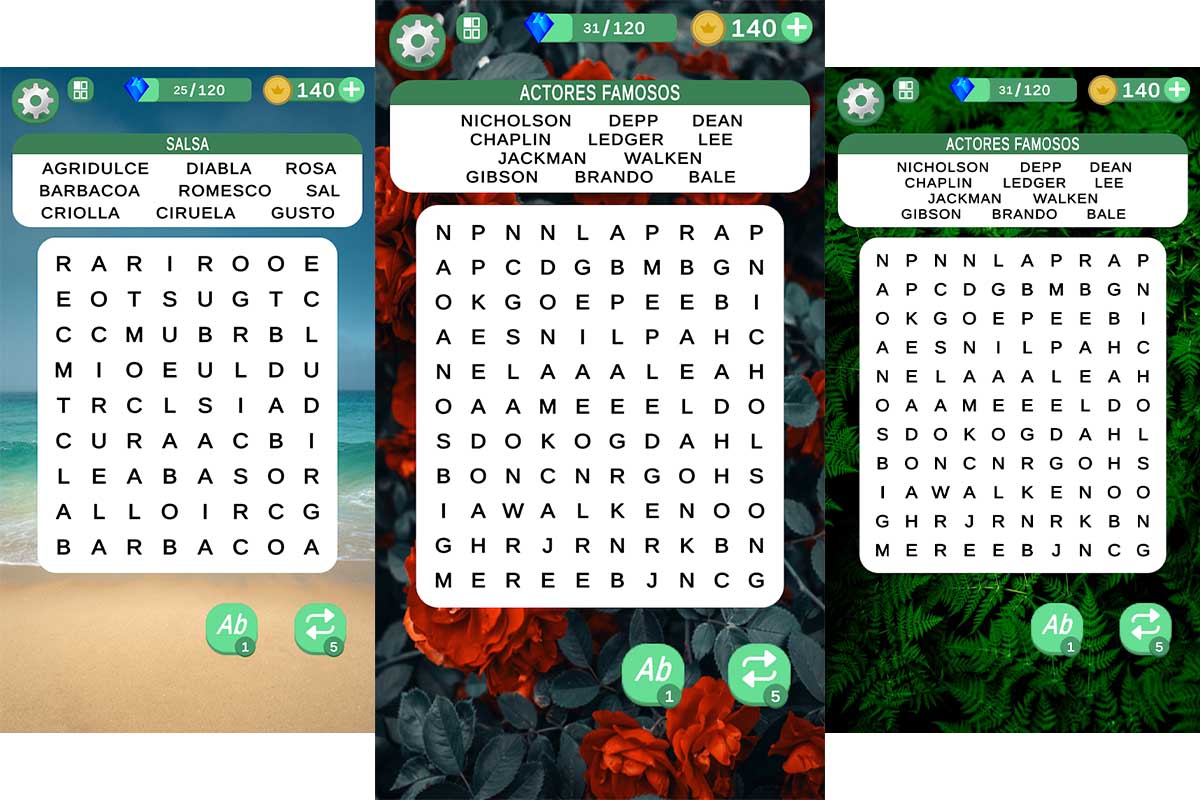 Los mejores juegos de sopas de letras en Español y sin publicidad para ...