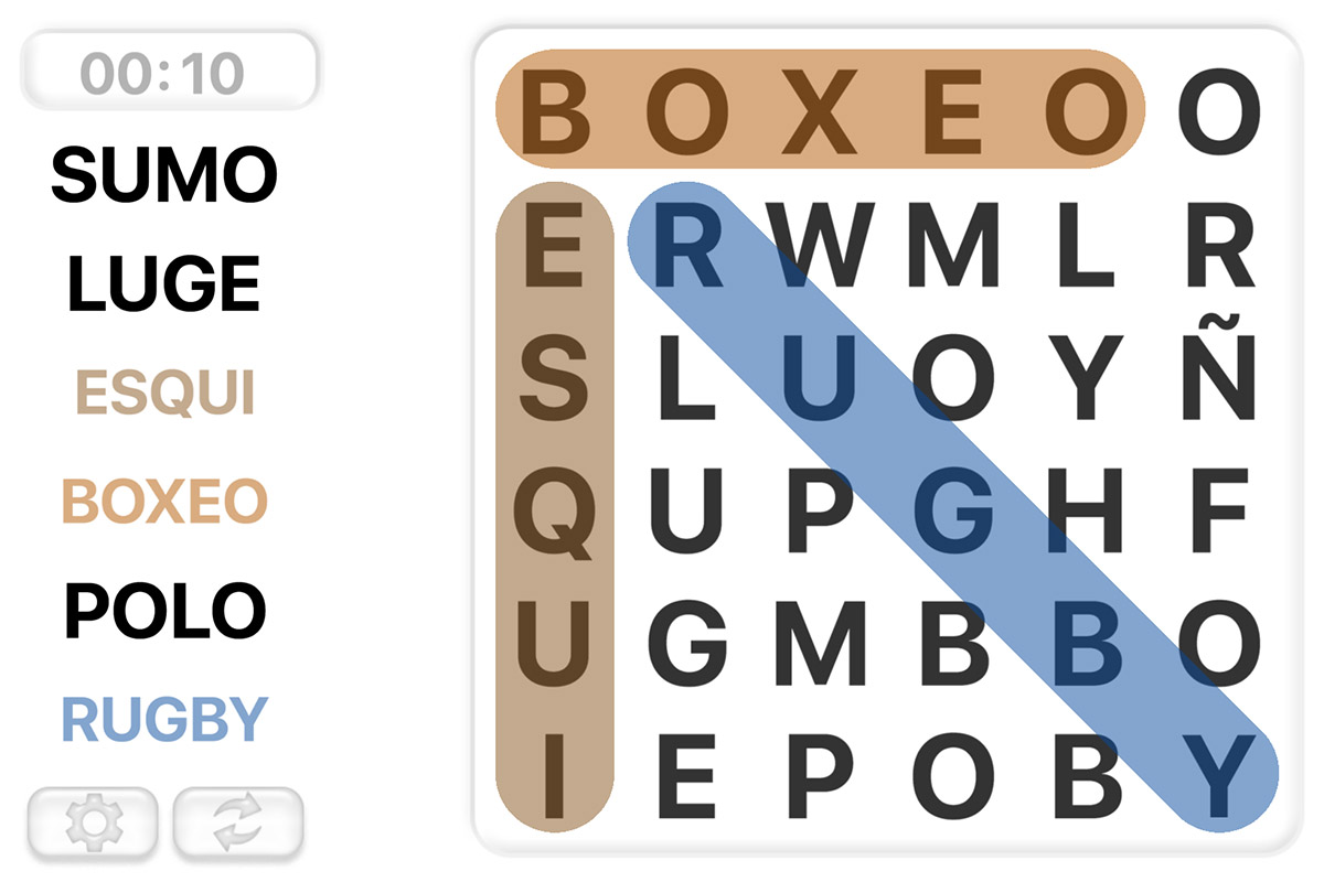 Los mejores juegos de sopas de letras en Español y sin publicidad para ...