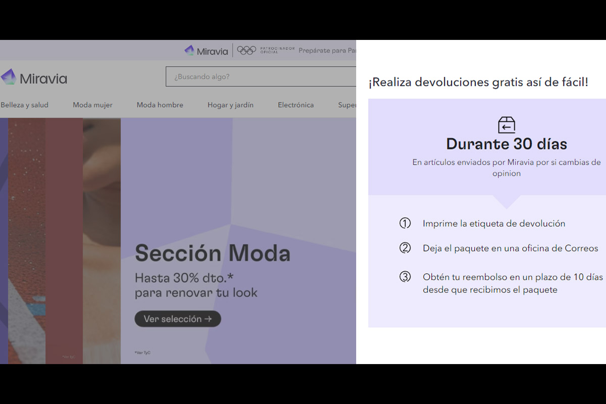 Cómo hacer devoluciones gratis en Miravia
