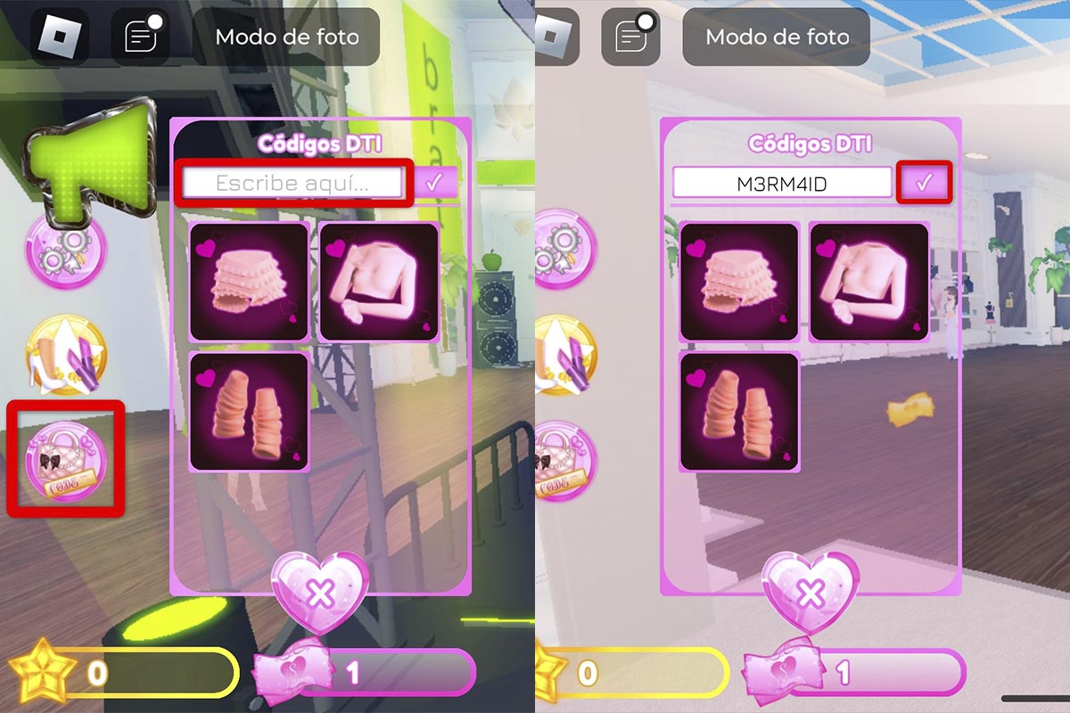 Códigos para conseguir ropa y maquillaje gratis en Dress to Impress de Roblox 2024