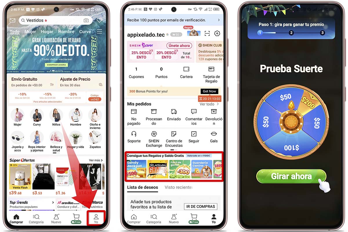 Cómo conseguir los 100 euros de la ruleta de Shein