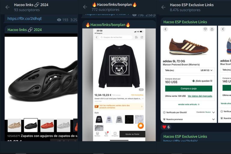 10 canales de Telegram con links para encontrar ropa de marca en Hacoo
