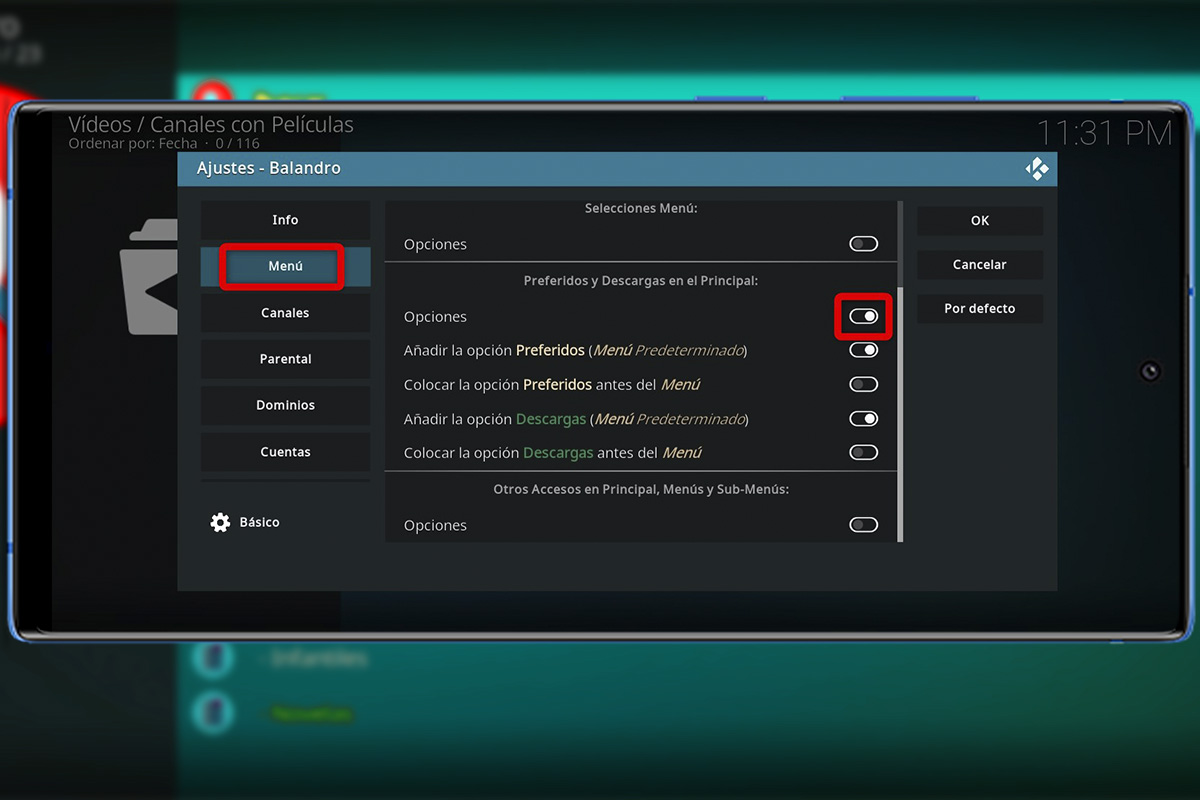 Cómo configurar el addon Balandro en español en Kodi 2024