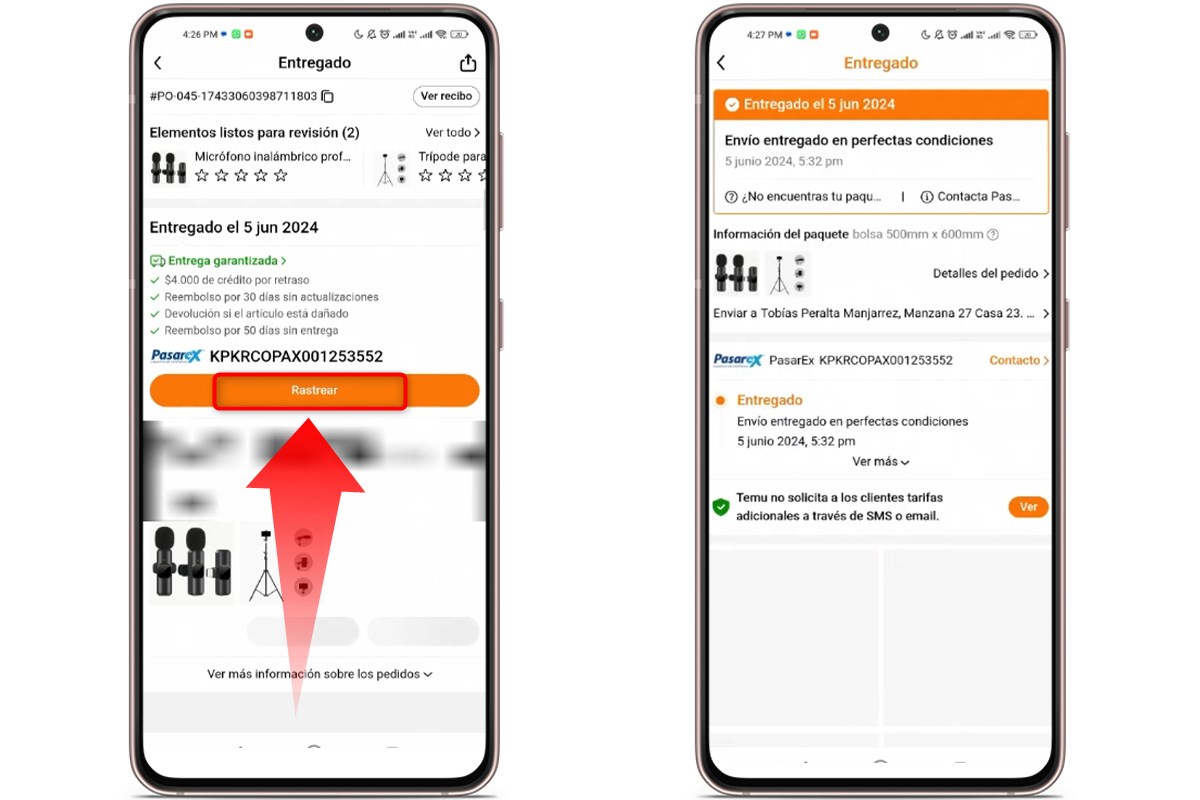 Cómo saber cuándo llega mi pedido de Temu