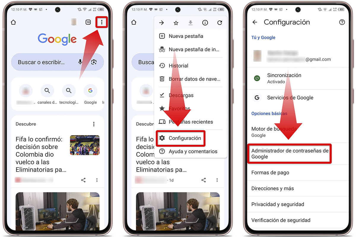 Cómo ver la contraseña de mi correo electrónico en mi móvil
