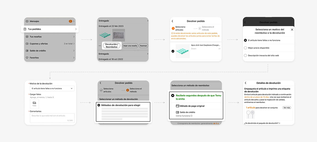 Guía paso a paso para hacer una devolución en Temu