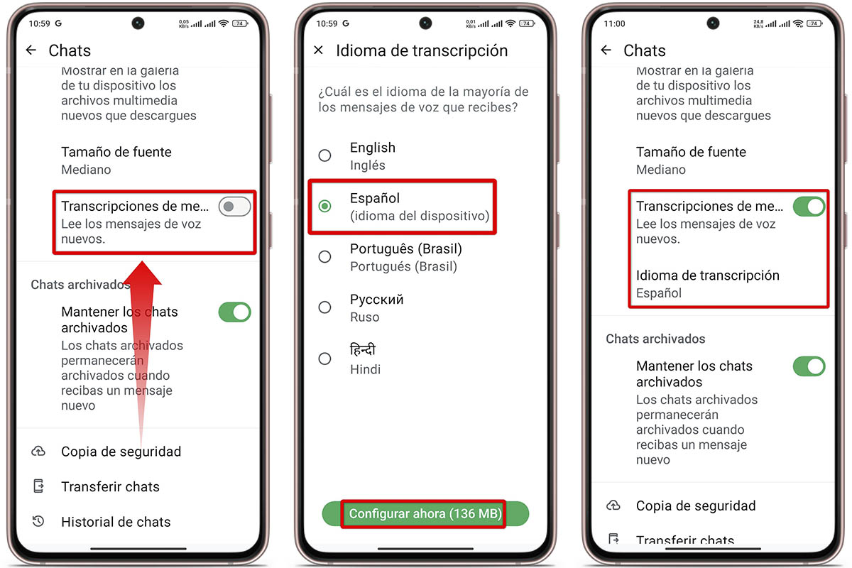 Cómo transcribir los audios de WhatsApp sin aplicaciones
