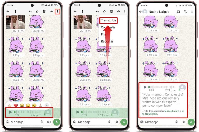 Cómo transcribir los audios de WhatsApp sin aplicaciones