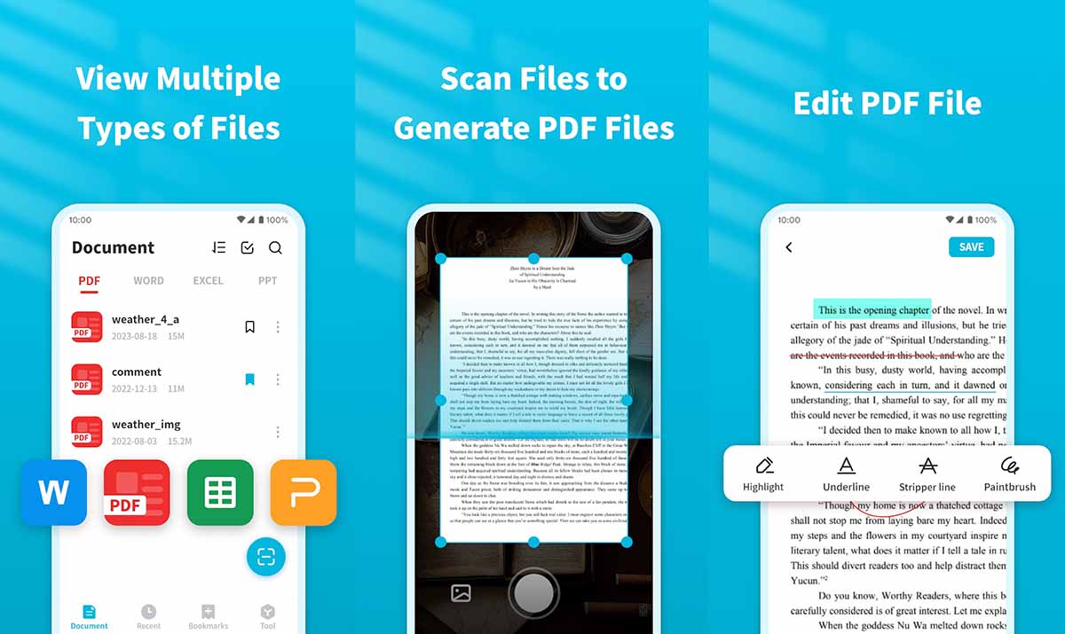 Cómo escanear un documento con la app Visor de PDF y escáner