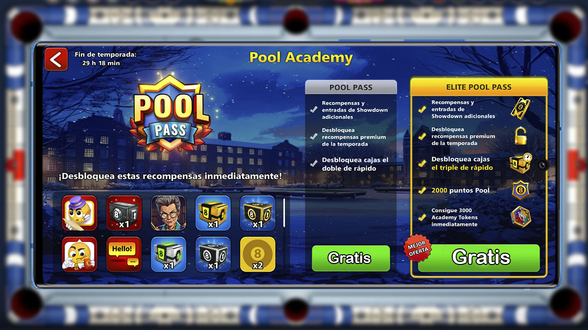 Cómo conseguir el pool pass gratis en 8 Ball Pool