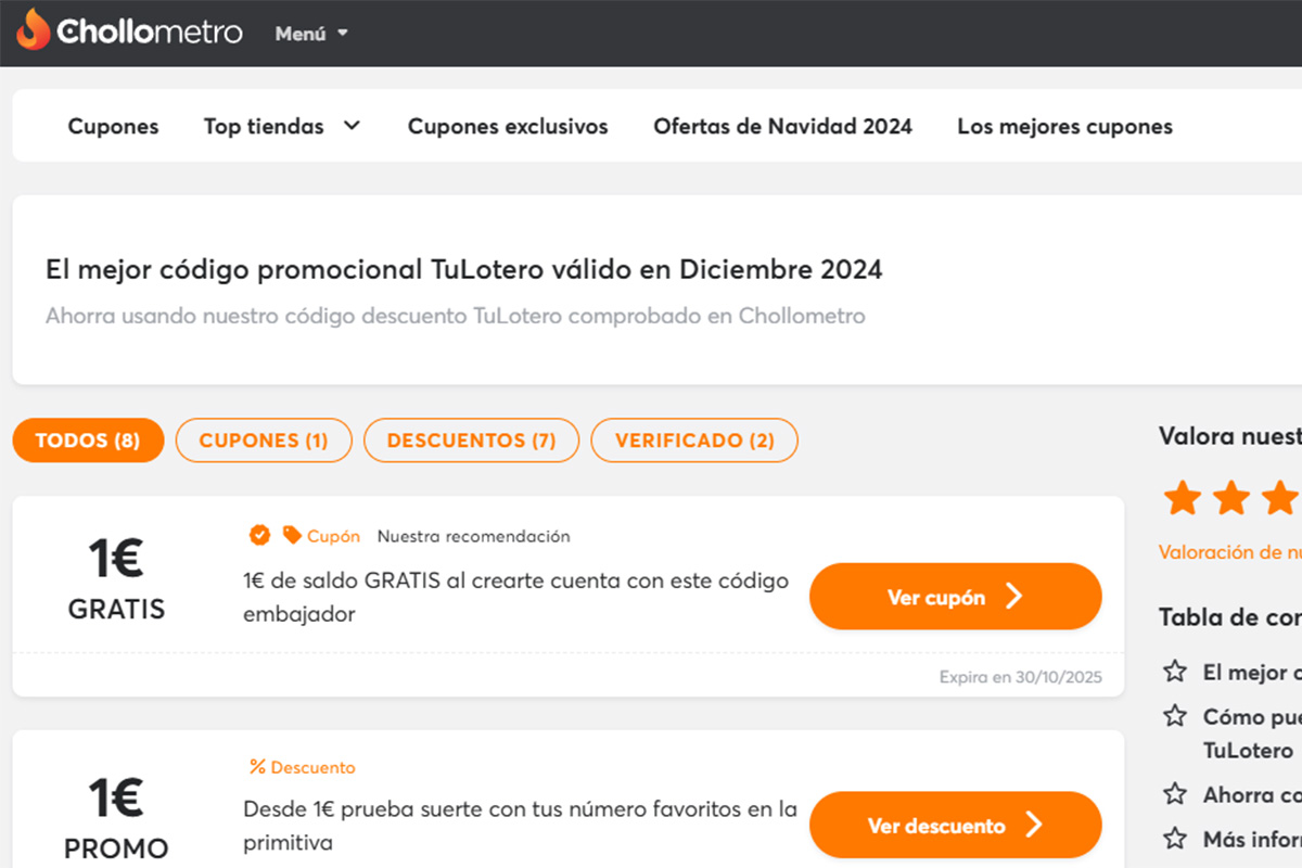 Dónde encontrar un código promocional para la app TuLotero