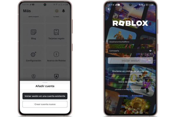 Cómo usar dos cuentas de Roblox en el mismo móvil