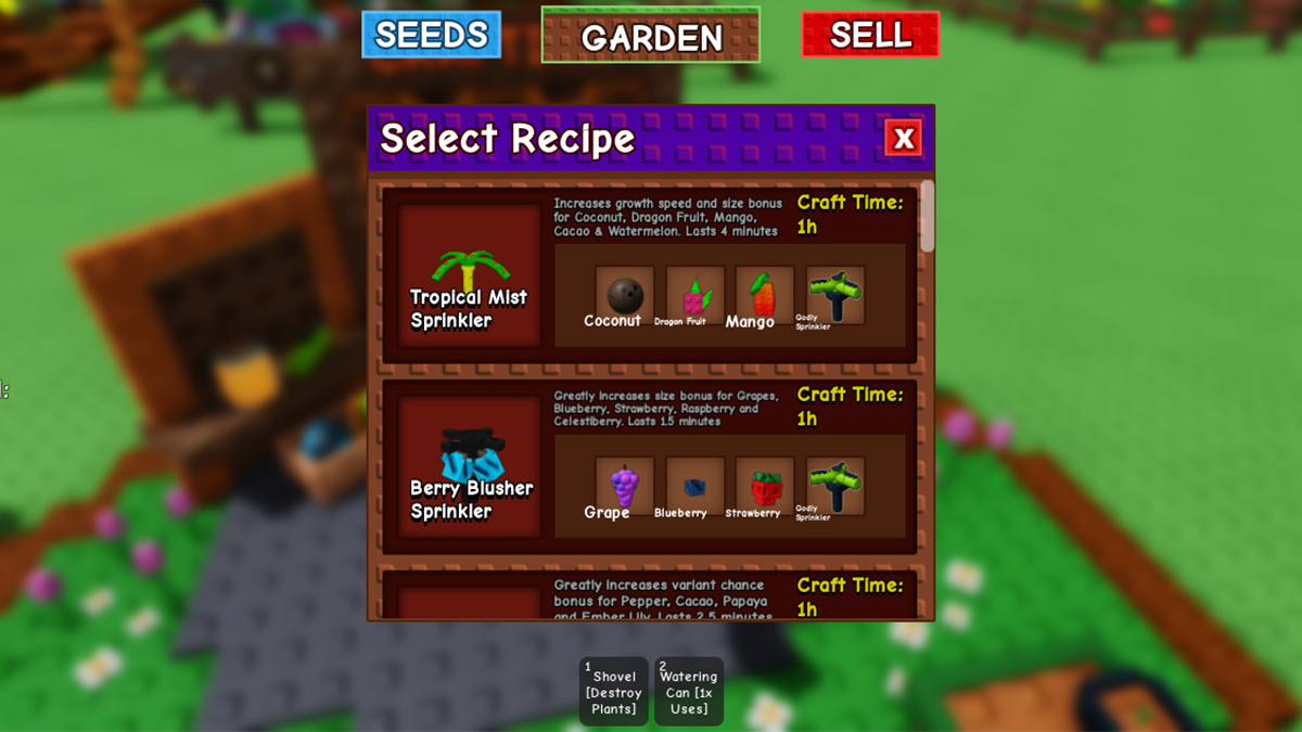 Las herramientas más útiles para hacerte de oro en Grow a Garden de Roblox